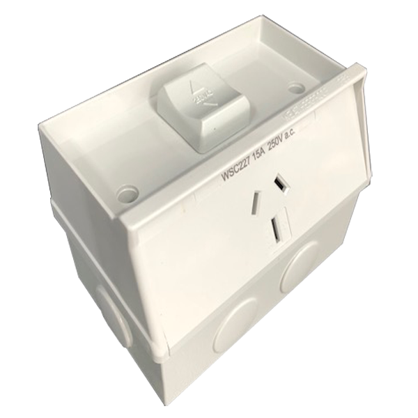 WEATHER PROTECTED GPO 250V 15A IP53 – Opaque White Goods