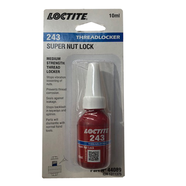 LOCTITE THREADLOCK 243 10ml MED STRENGTH – Opaque White Goods